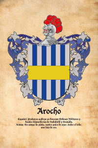 Escudo heráldico AROCHO - Tienda Heráldica