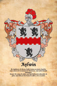 Escudo heráldico AYLWIN - Tienda Heráldica