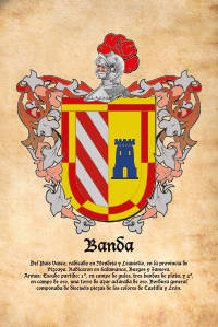 Escudo heráldico BANDA - Tienda Heráldica