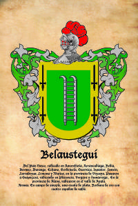 Escudo heráldico BELAUSTEGUI - Tienda Heráldica