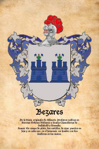 Escudo heráldico BEZARES - Tienda Heráldica