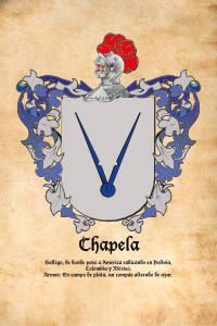 Escudo heráldico CHAPELA - Tienda Heráldica