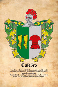Escudo heráldico CULEBRO - Tienda Heráldica