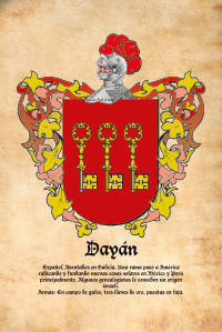 Escudo heráldico DAYAN - Tienda Heráldica