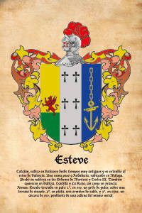 Escudo heráldico ESTEVE - Tienda Heráldica