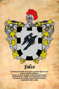 Escudo heráldico FALCO - Tienda Heráldica