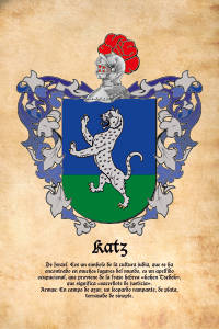 Escudo heráldico KATZ - Tienda Heráldica