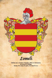 Escudo heráldico LOMELI - Tienda Heráldica