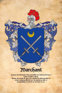 Escudo heráldico MARCHANT - Tienda Heráldica