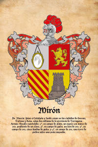 Escudo heráldico MIRON - Tienda Heráldica