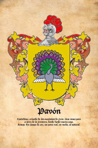 Escudo heráldico PAVON - Tienda Heráldica