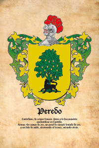Escudo heráldico PEREDO - Tienda Heráldica