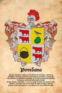 Escudo heráldico POVEDANO - Tienda Heráldica