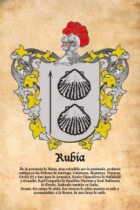 Escudo heráldico RUBIA - Tienda Heráldica