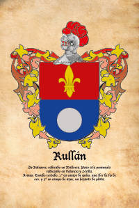 Escudo heráldico RULLAN - Tienda Heráldica