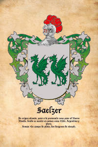 Escudo heráldico SAELZER - Tienda Heráldica