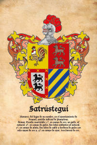 Escudo heráldico SATRUSTEGUI - Tienda Heráldica