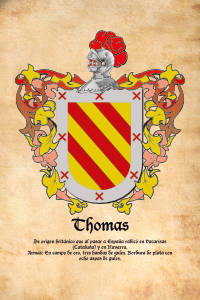 Escudo heráldico THOMAS - Tienda Heráldica