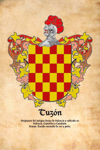 Escudo heráldico TUZON - Tienda Heráldica
